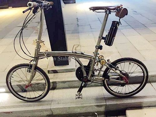 Титановая складная рама велосипеда TC4+ задняя вилка Triangel глянцевая ...