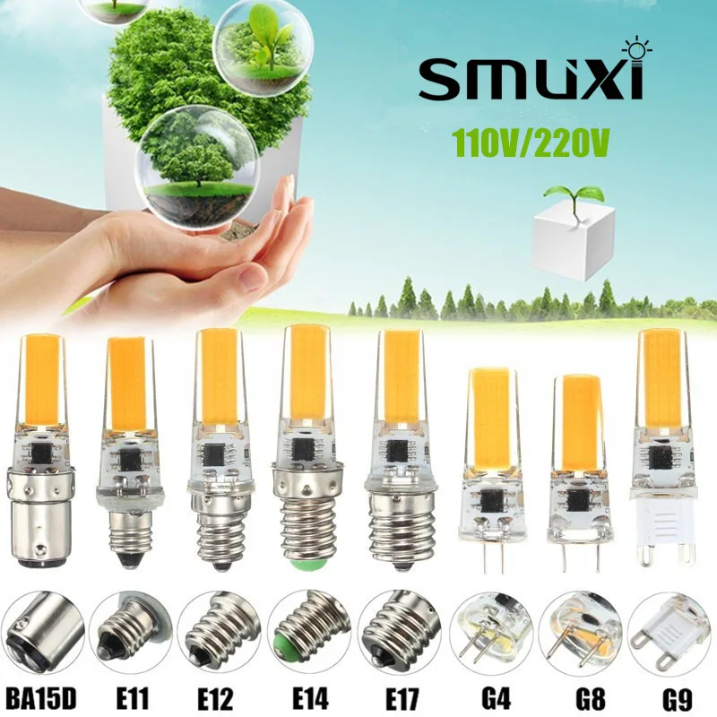 Smuxi 2,5 Вт затемнения удара светодио дный лампочки E12 E11 E17 G8 BA15D E14 G4 G9 лампы Bulb ...