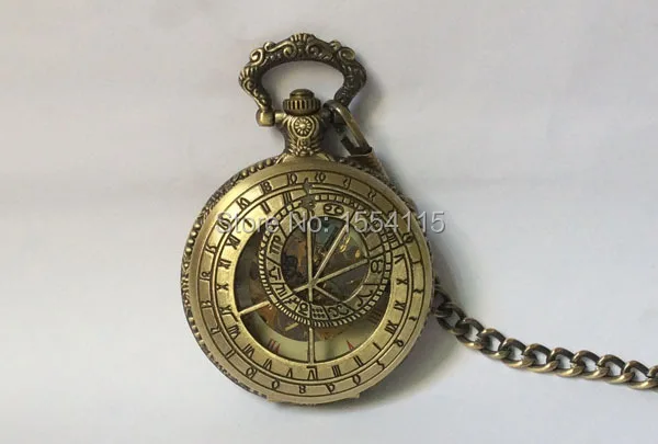 Wholesale Dhl Free Shipping Bronze Flip Mechanical Pocket Watch With ...