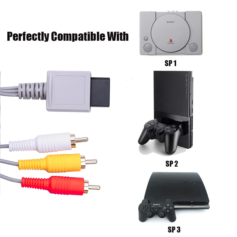 1,8 м Компонентный кабель HDTV Аудио Видео AV 3RCA позолоченный кабель ...