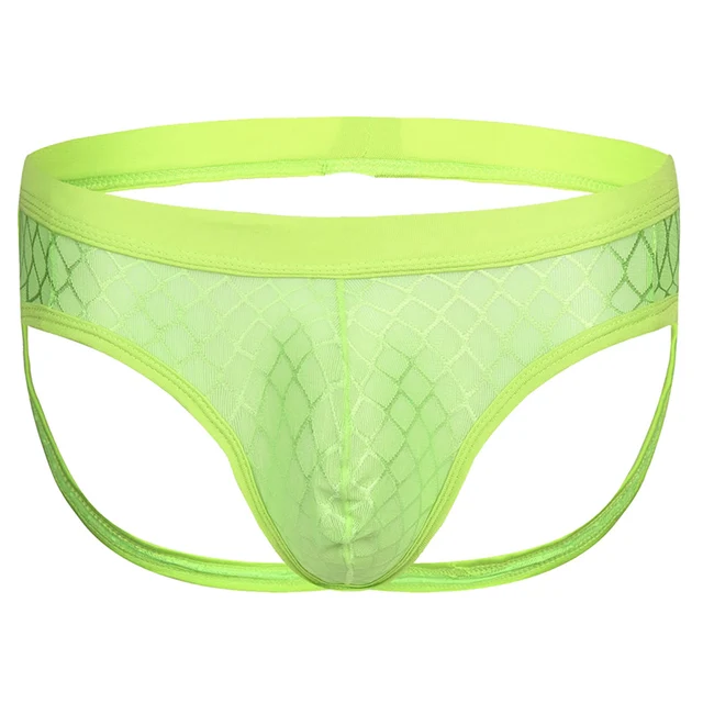 Men Underwear Sexy Mesh Hollow Out Jockstrap Thongs And G Strings String