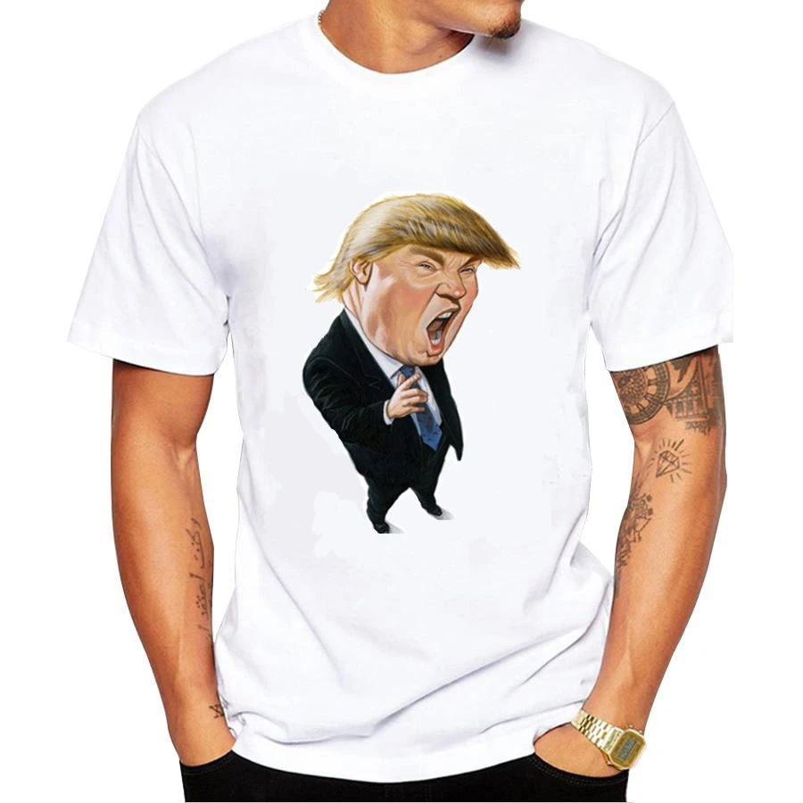 New Mens Summer T Shirt creative President Donald Trump Printed Casual ...