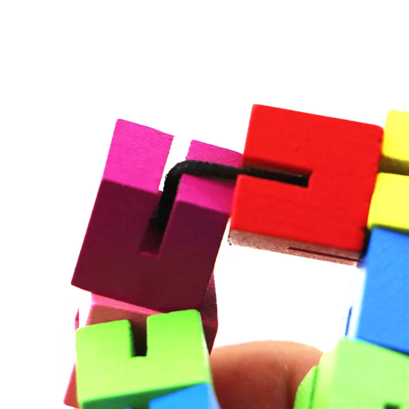 Block Toys 3D Constructor Cube String Wooden Toys For Kids 15.6*1.3*1 ...