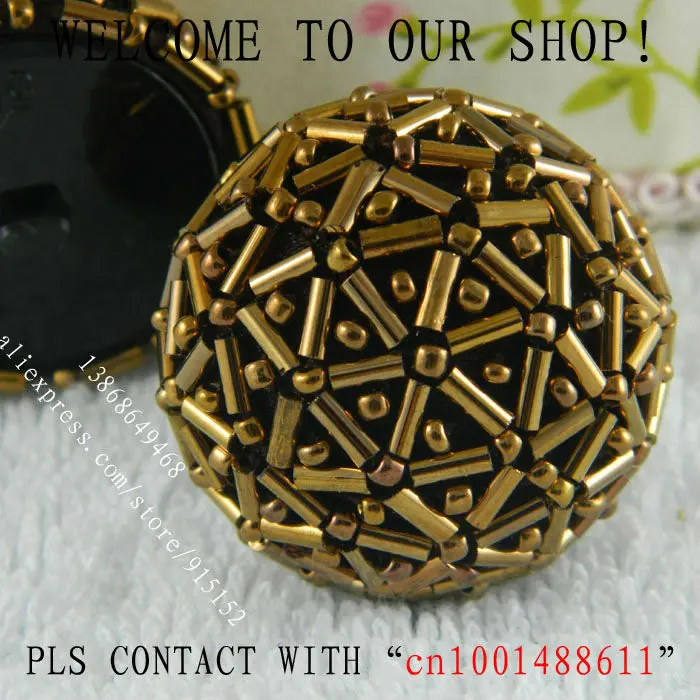 Plastic Hand made Fashion Beads Button, Diamante Button, Shank Button ...