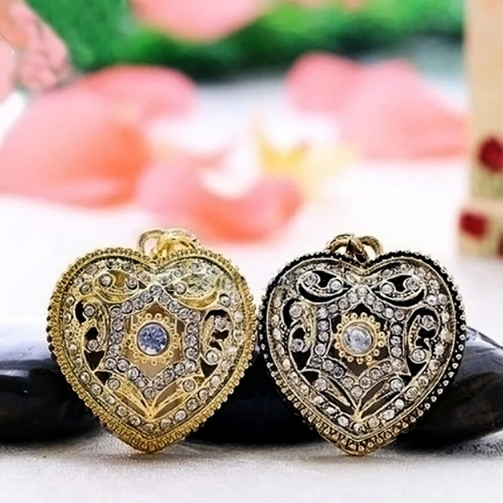 Jewelry Heart Shape Necklace USB 2.0 Flash Disk 64GB Pen Drive 32GB ...