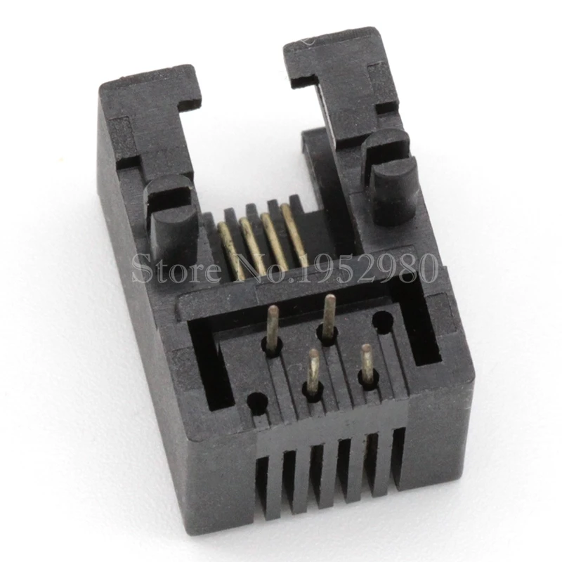 20PCS-LOT-RJ11-Connector-RJ11-Network-Jack-6P4C-Female-Phone-Socket ...