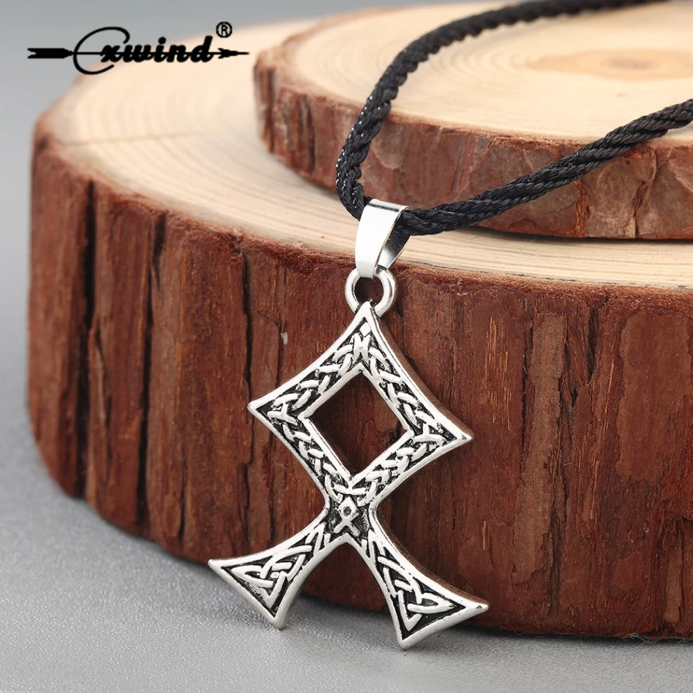Cxwind Viking Runes Pendants & Necklaces Norse Amulet Rune Cross ...