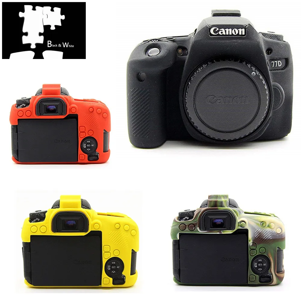 Silicone Armor Skin Case Body Cover Protector for Canon EOS 77D Body ...