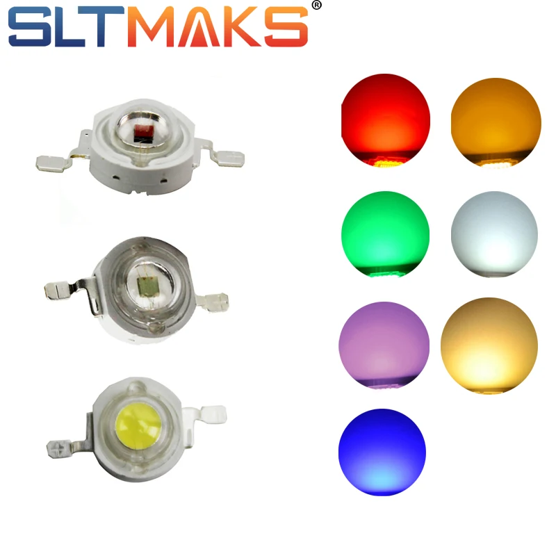 SLTMAKS LED Chip 1W LED 1W 3W 5W Pure White Cool White Warm White Deep ...