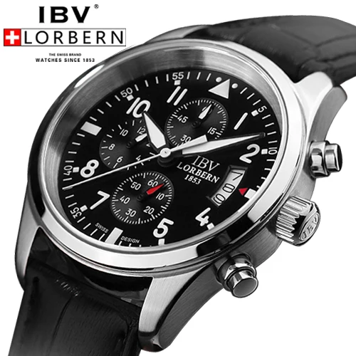 IBV swiss brand pilot watch Army watch aviator watches diving men's ...