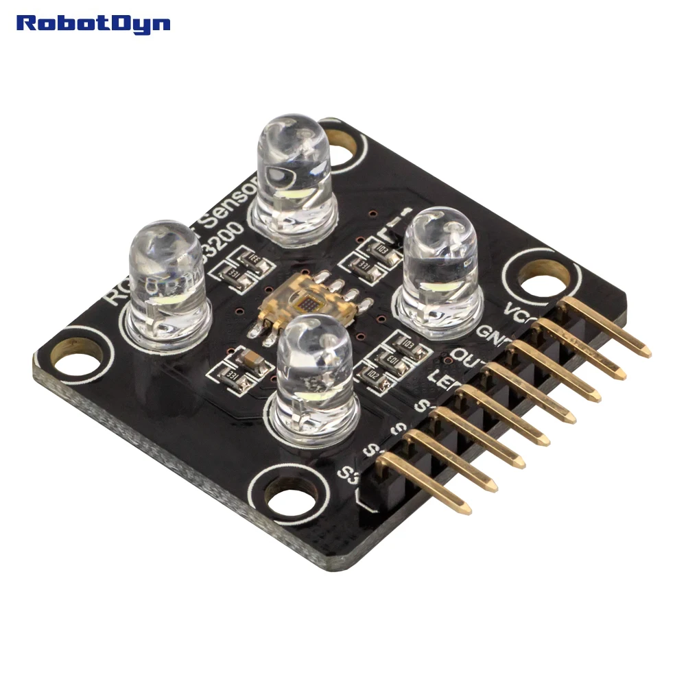 RGB color sensor TCS3200, with cristal clear LED. VCC 3.3V/5V-in ...