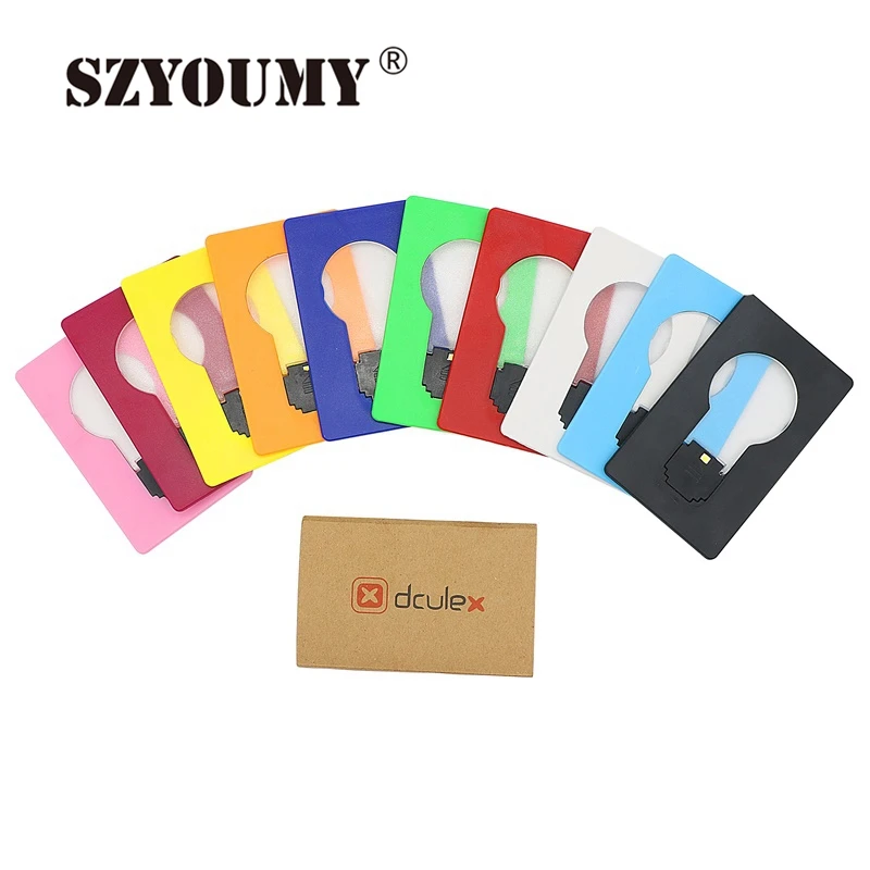SZYOUMY Hot Design Portable LED Card Pocket Light Bulb Lamp Wallet ...