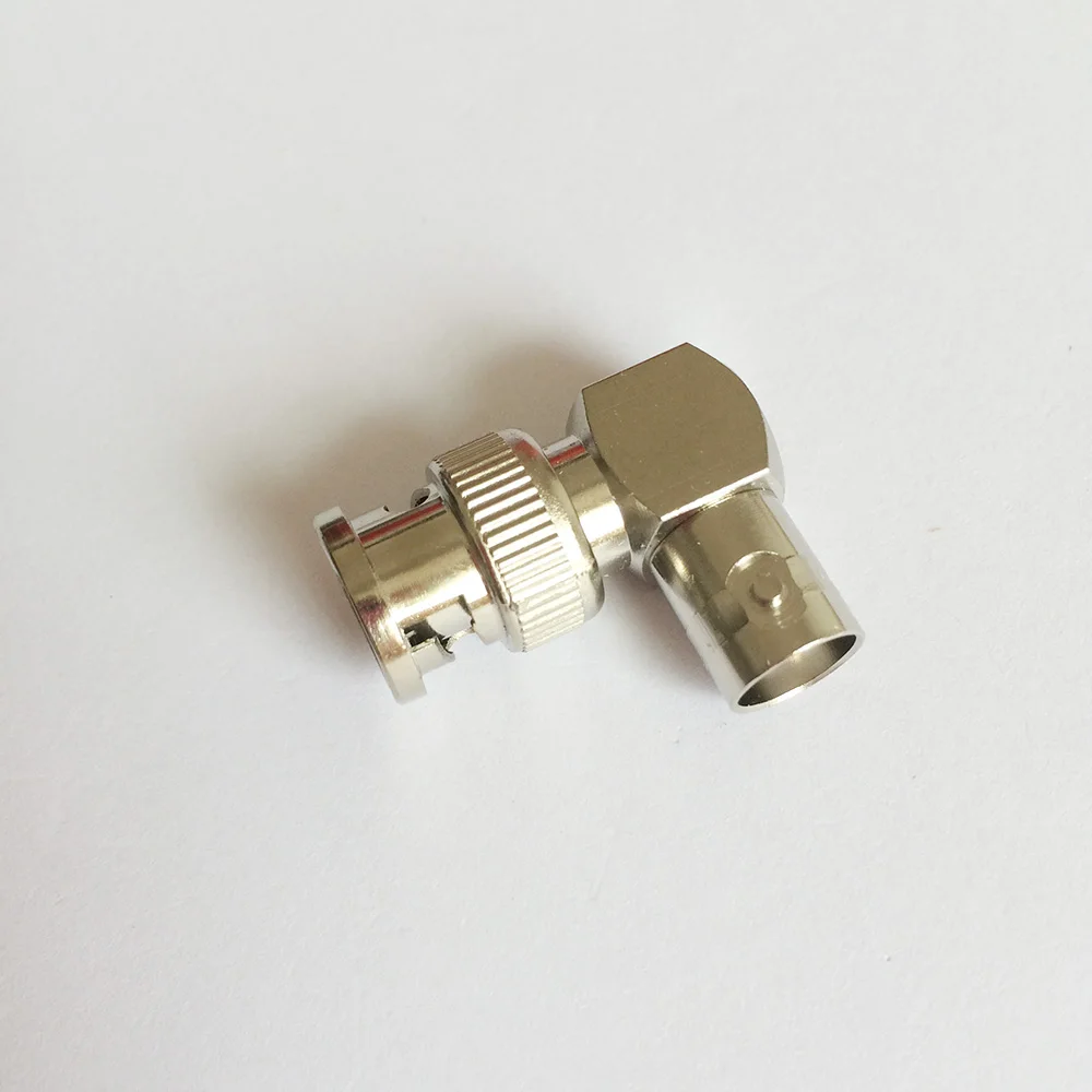 Allishop Copper Bnc Male Plug To Bnc Female Jack Right Angle 90 Degree