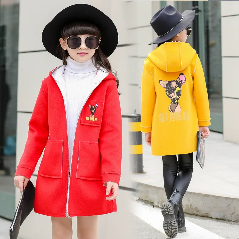 Hot Sale Children's Woolen Clothing Kids Girls Back With Deer Pattern ...
