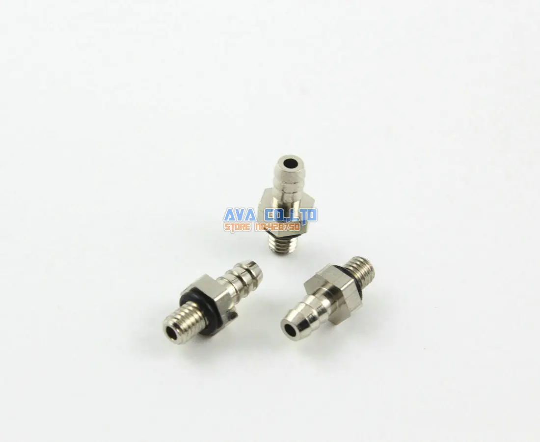 M3 Male Thread To 3mm 3/25" Pneumatic Tube Hose Mini Barb Fittings 5 ...