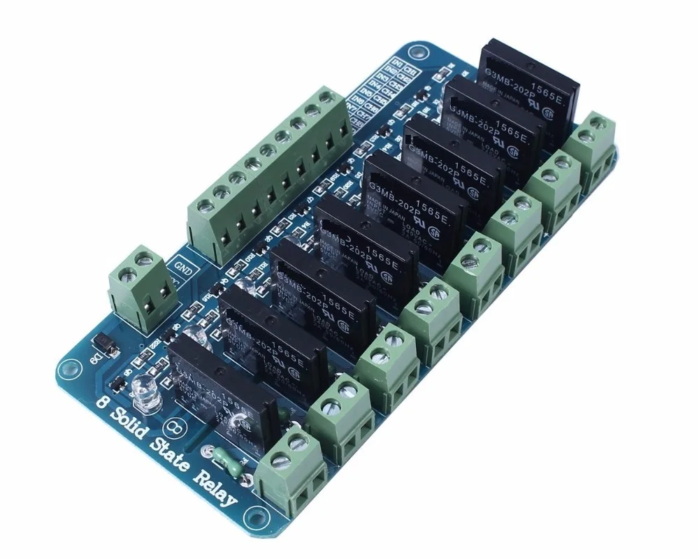 1PCS-250V-2A-8-Channel-OMRON-SSR-G3MB-202P-Solid-State-Relay-Module-For ...