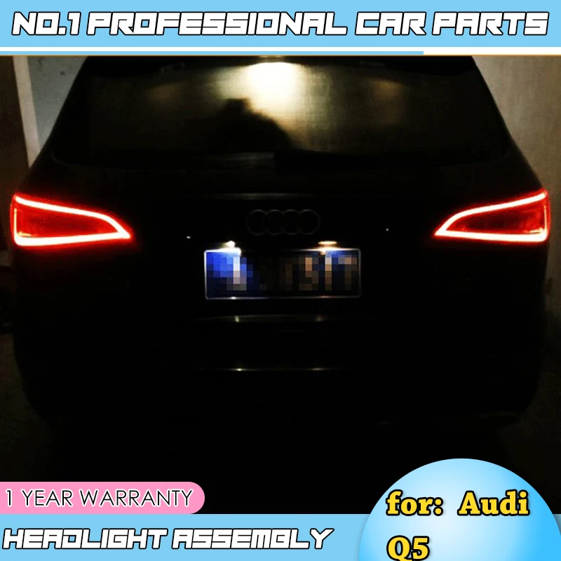 Farol traseiro com luz led de seta dinâmica, para audi q5 2004 2012, drl + freio ...