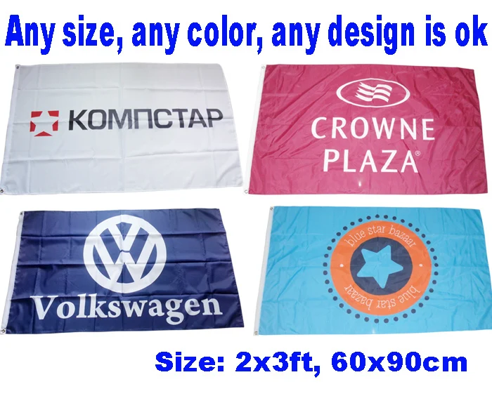 Free Shipping 100% Polyester 60x90 cm Custom Flag 2x3ft Custom Banner ...