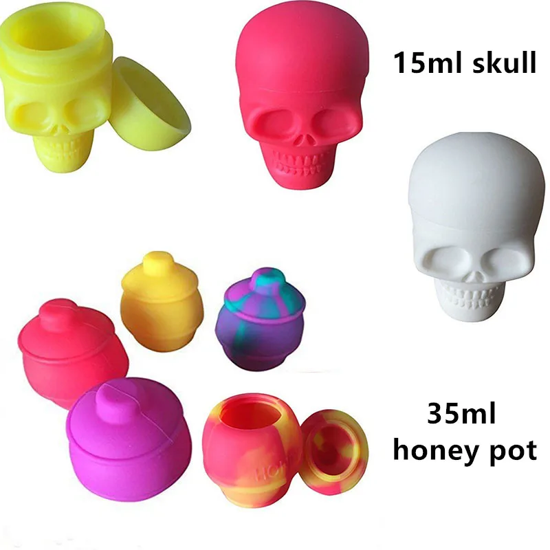 Silicone Dab Jar 15ml 35ml Non stick Bho Oil Slicks Silicone Container ...