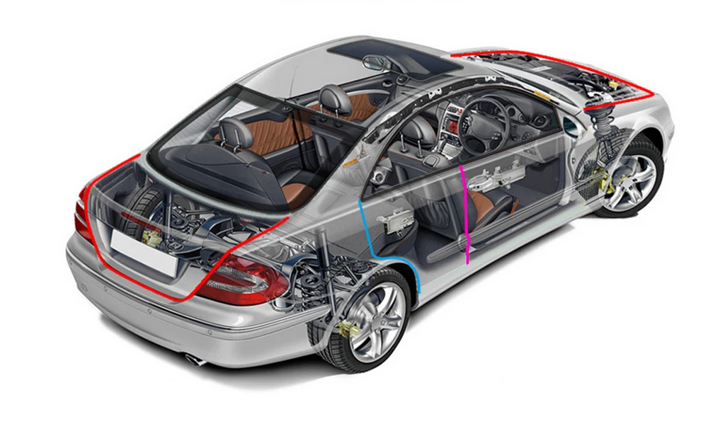 Стайлинга автомобилей край двери нуля авария газа защита для Geely ...