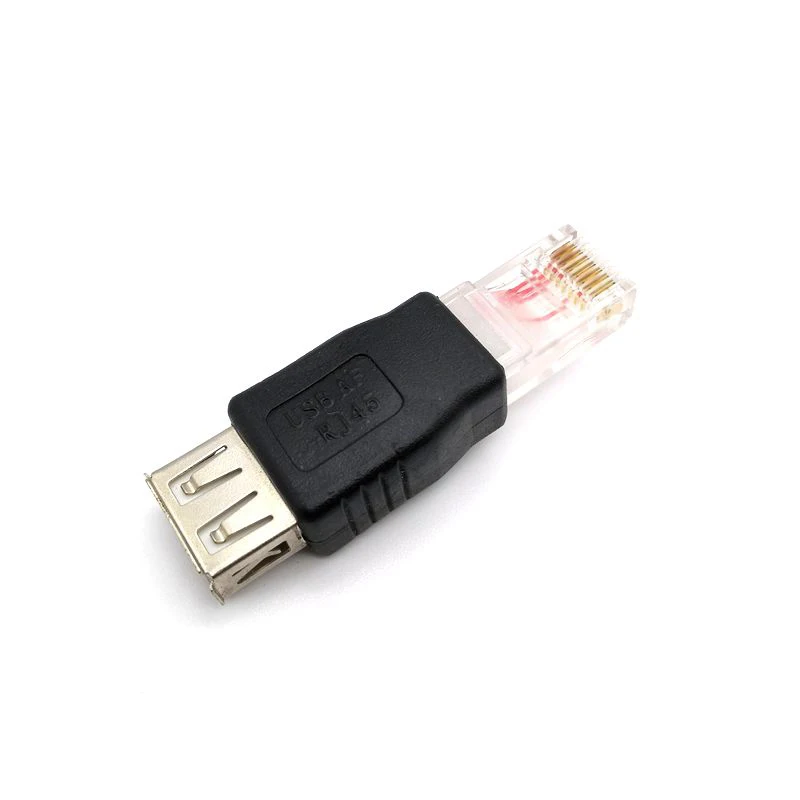 1pc USB Female to Male Ethernet RJ45 Connector Adaptor Dropshipping ...
