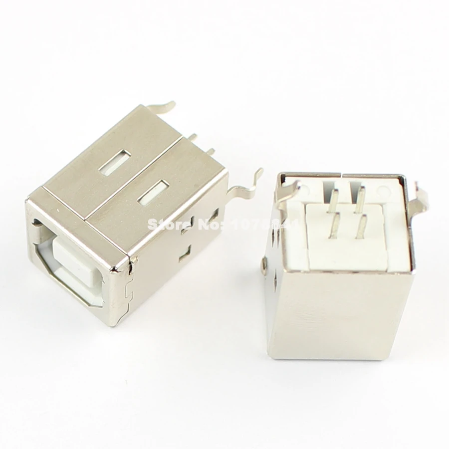 20pcs Usb Type-b Female 4 Pin Plug Connector Socket Diy - Connectors ...