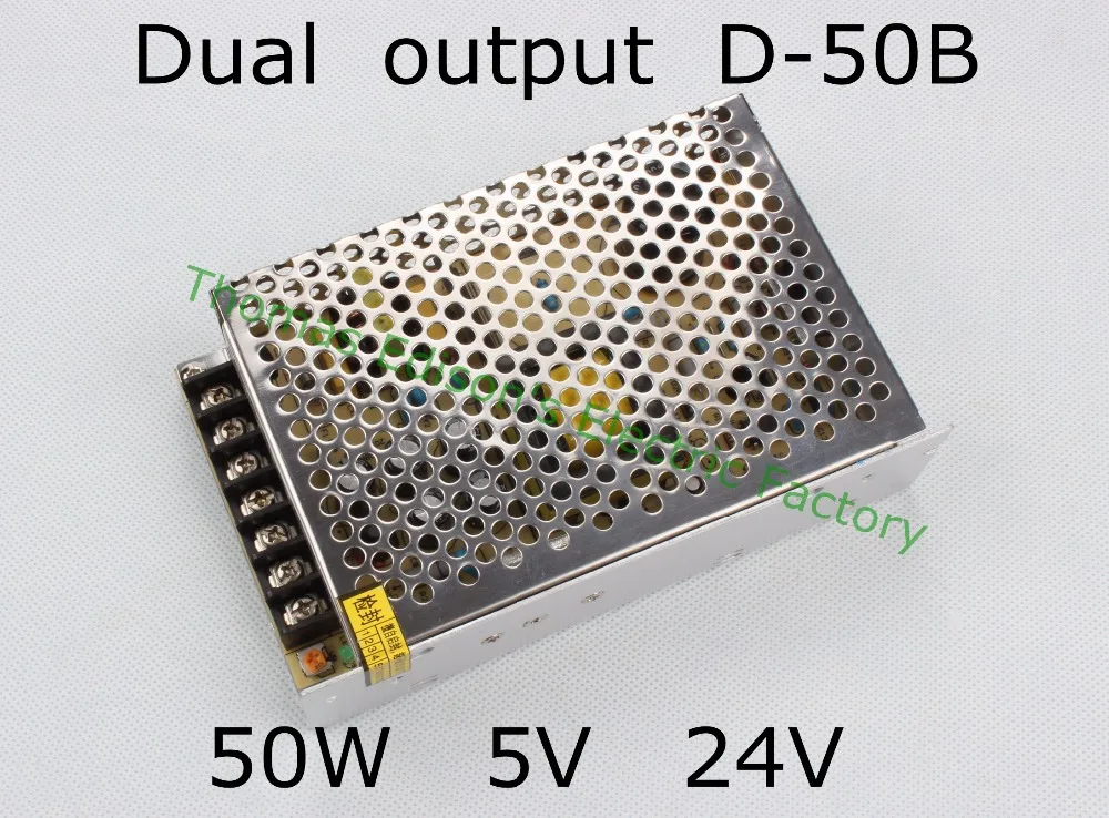 dual output power supply 50w 5v 24v power suply D 50B ac dc converter ...