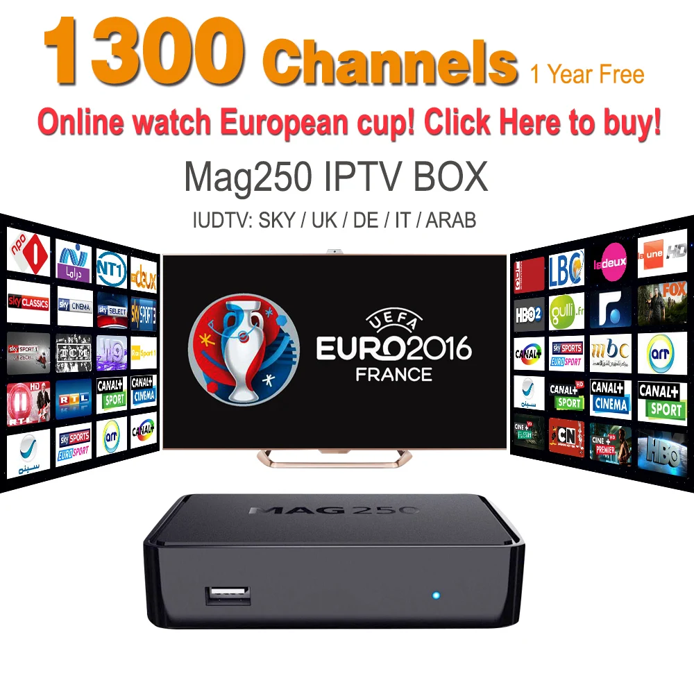 Linux IPTV Box Mag 250 Iptv Set Top Box IPTV Account Include One Year ...