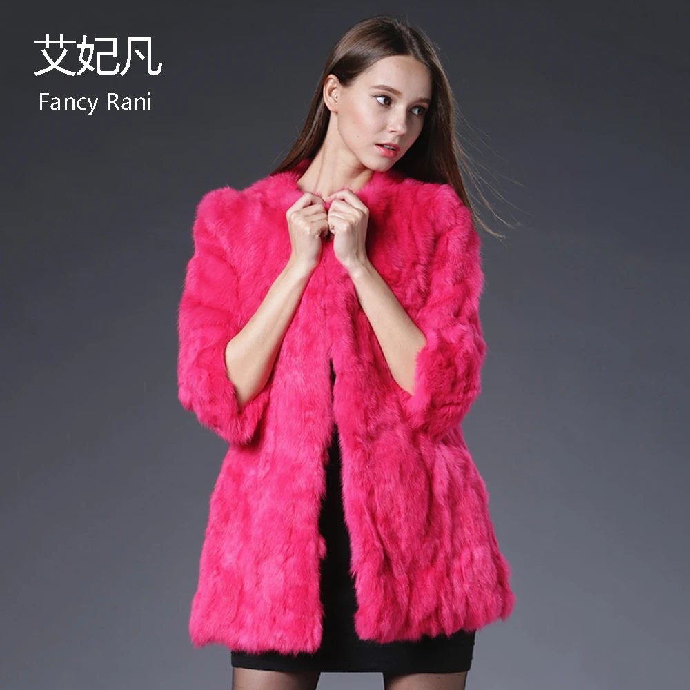 New Real Rabbit Fur Coat&Jacket Women Genuine Fur Coats Womens Fashion ...