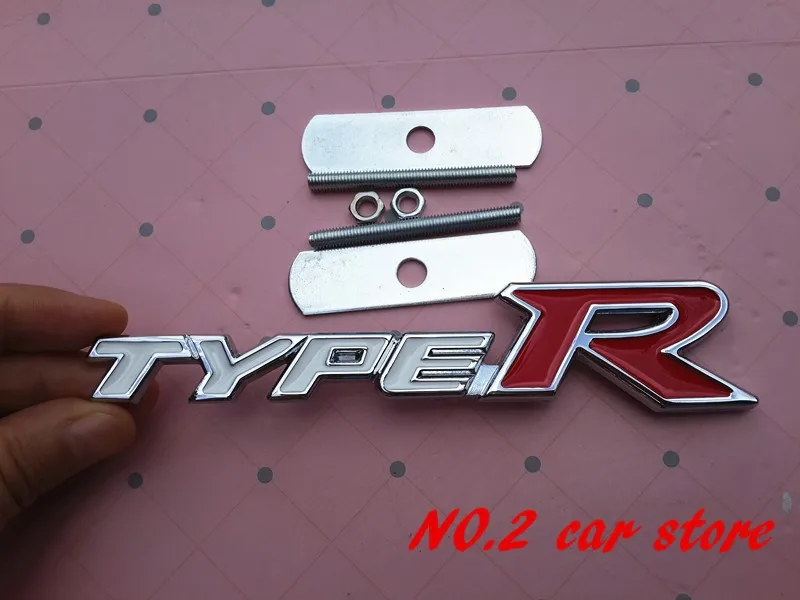 Free shipping TYPER Type R Metal 3D Car Front Grille emblem car Sticker ...