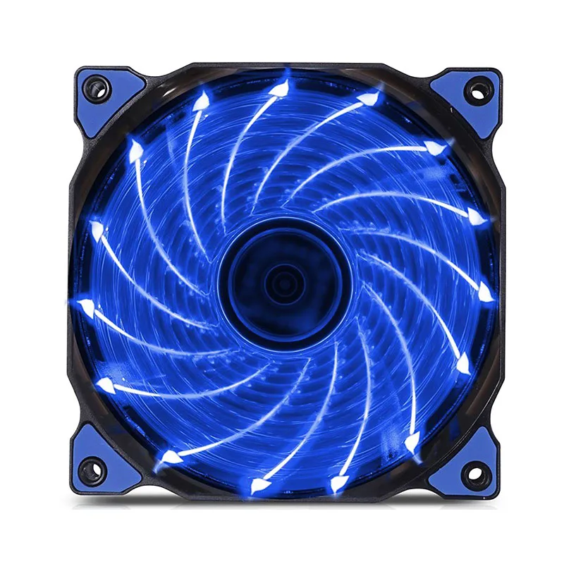 Rovtop ABS Computer Cooling Fan Streamer Silent 15 Lights 12cm LED ...