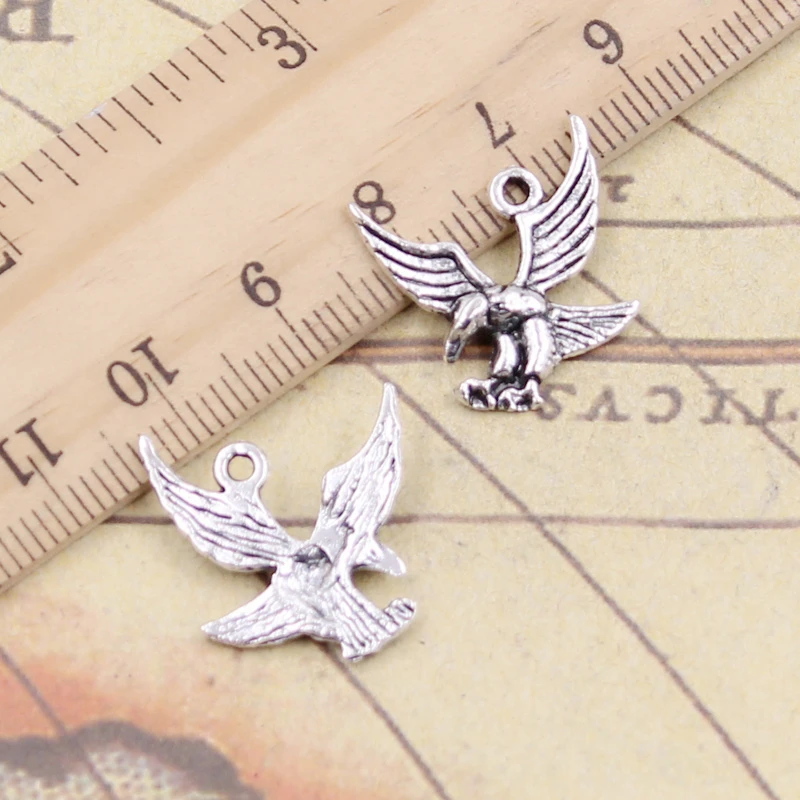 20pcs-Charms-Eagle-Hawk-20x20mm-Tibetan-Silver-Color-Pendants-For ...