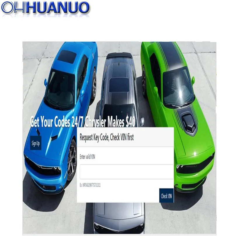 VIN2PIN For Chrysler Pin Code Service Get Key Code From VIN For All FCA