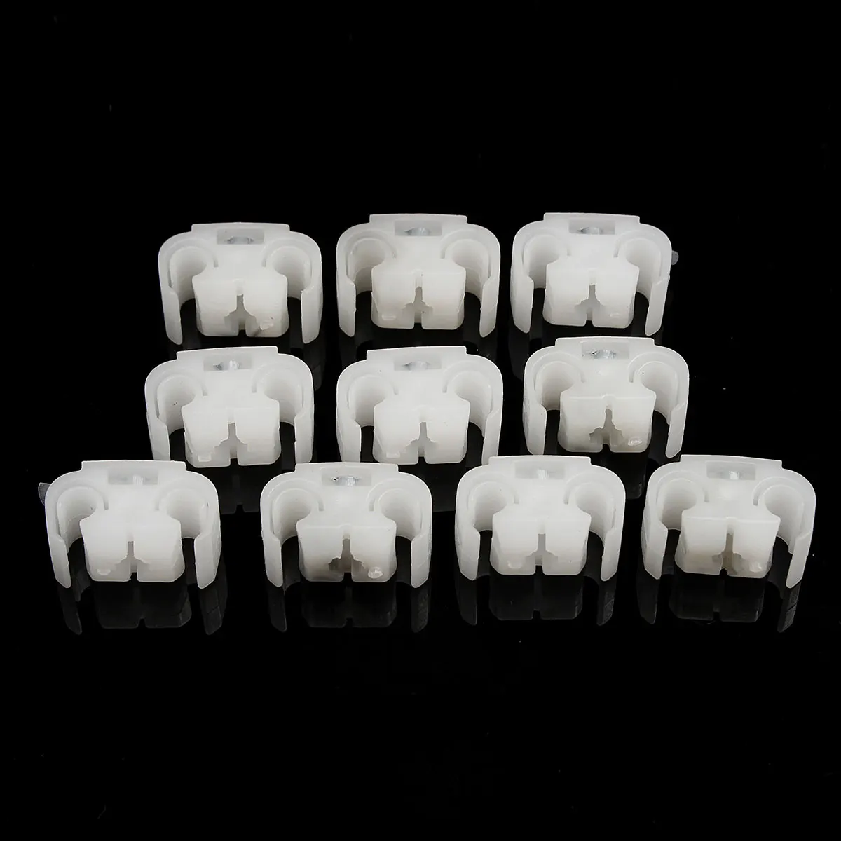 10pcs White Brake Line Hose Pipe Fastener Double Clip For Vw Golf Mk2 ...