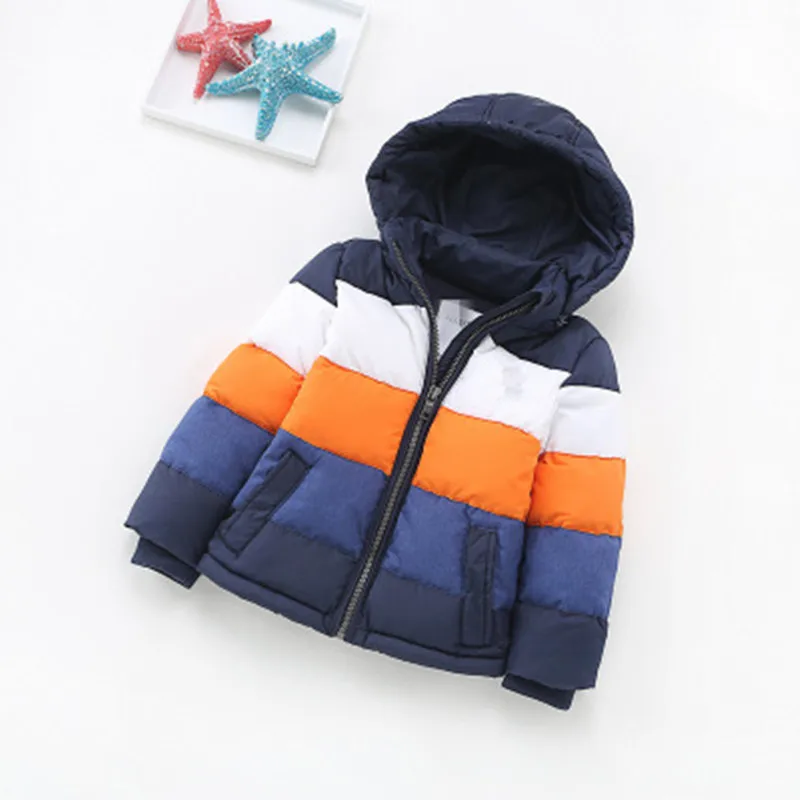Quality Children Warm Winter Coats Boys Thickening Jackets With Hooded Stitching Color Outwear 2 ...