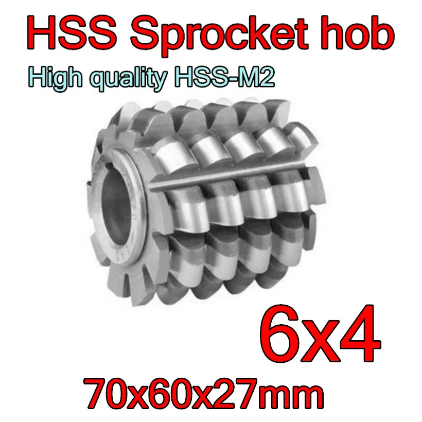 Placa de engranaje de piñón de HSS M2, 6x4, 70x60x27mm, agujero ...