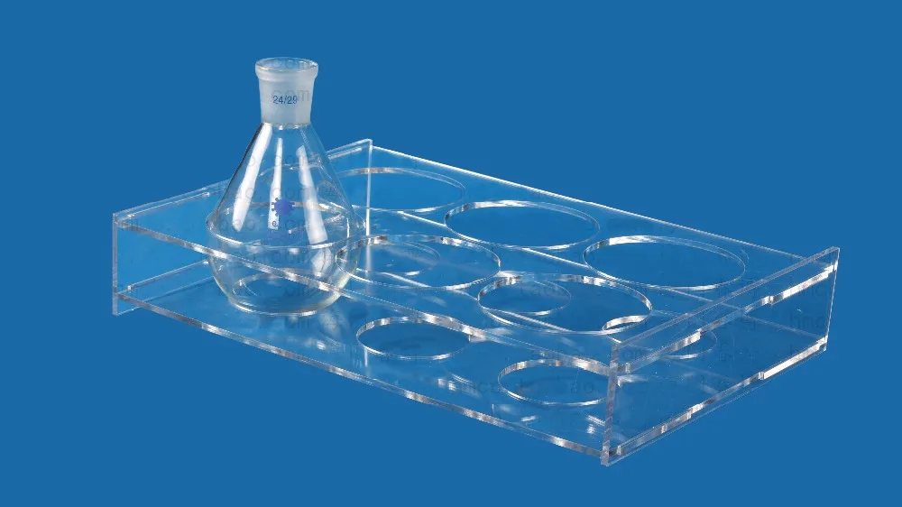 High Quality PMMA 10ml 50ml 100ml 250ml eggplant shape flask rack ...