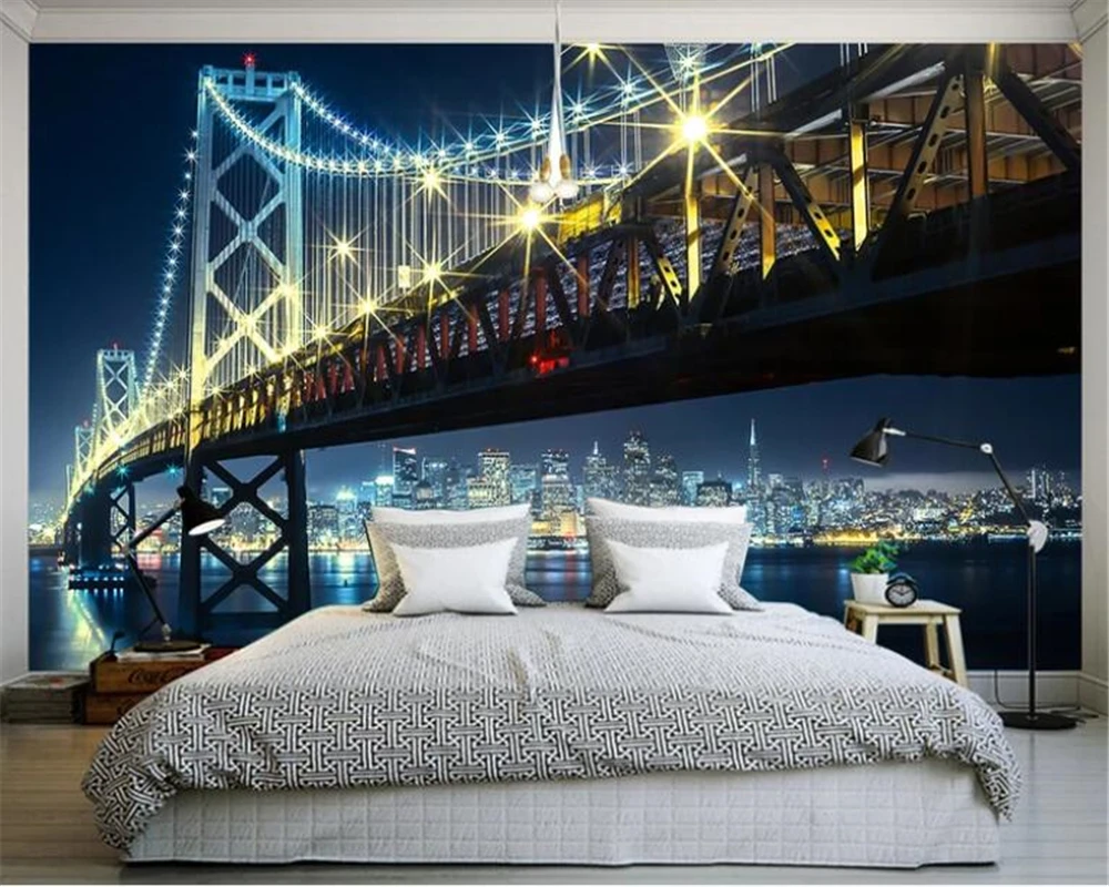 beibehang wallpaper for walls 3 d Exclusive behang original bridge ...