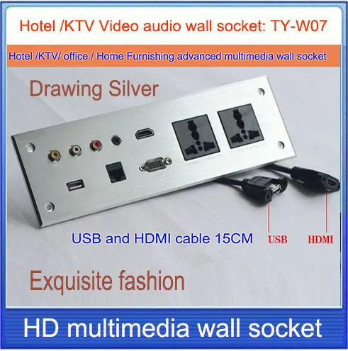 wall socket \ HD HDMI Video audio VGA NETWORK RJ45 information outlet ...