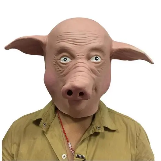 New Arrival Creepy Pig Masks Cosplay Full Face Halloween Birthday Barty ...