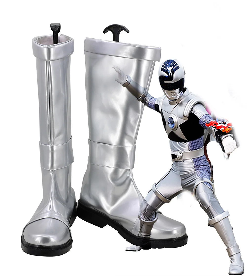 Power Rangers Uchu Sentai Cosplay Boots Shoes - AllCosplay.com