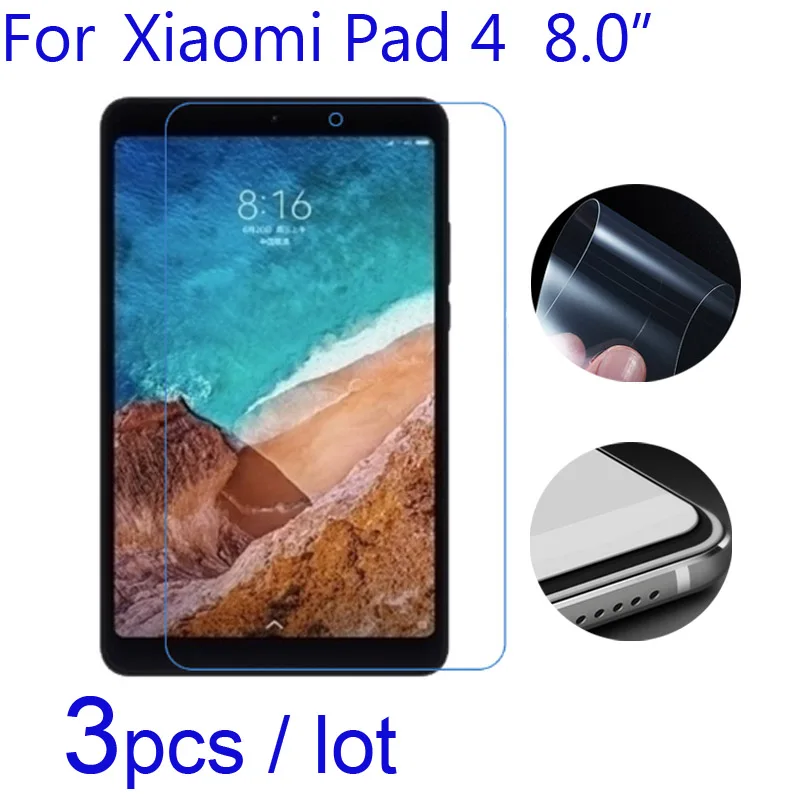 3pcs Soft Screen Protectors For Xiaomi Mi Pad 4 Plus Clear/matte/nano Anti-explosion Protective ...