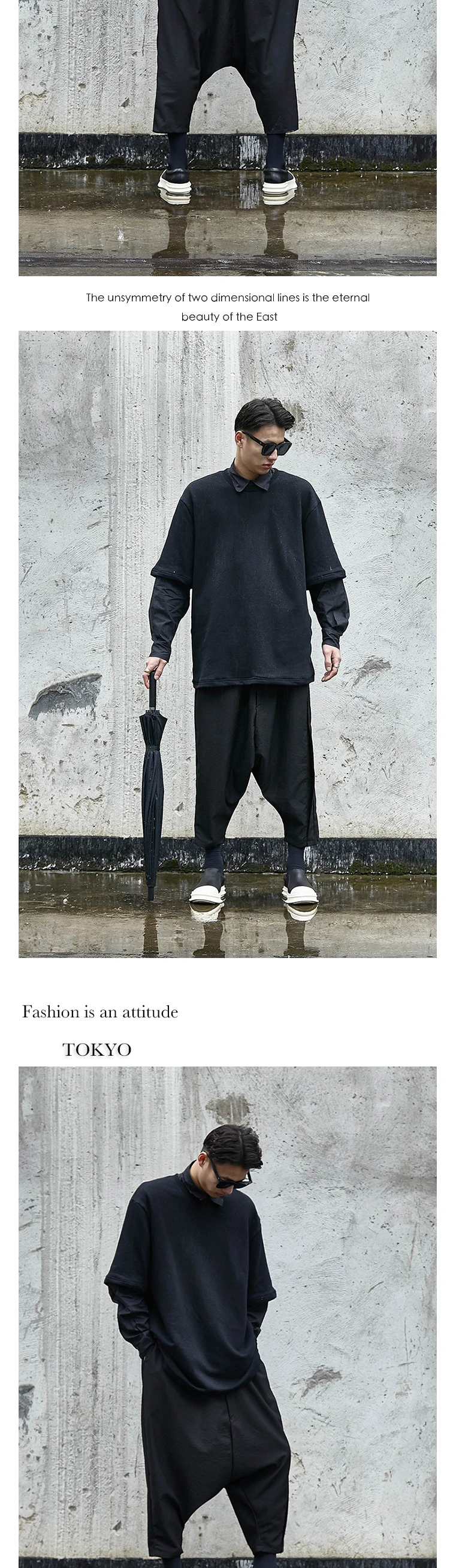 MR-DONOO, японский стиль, готический стиль, темно-черный крест, мужские ...