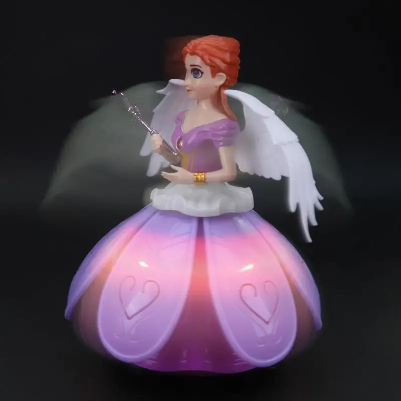 Electric Rotating Princess Dolls Girls Light Musical Dancing Doll Toy ...