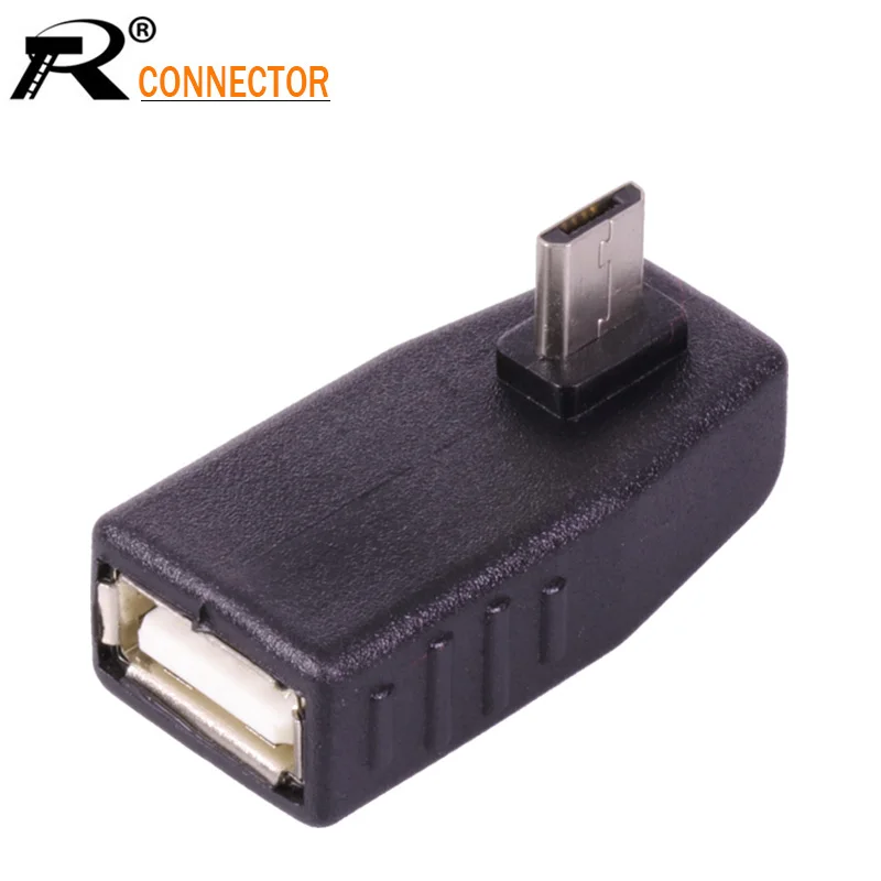 1pc Micro USB male to USB Female jack connector USB connector 90 Degree ...