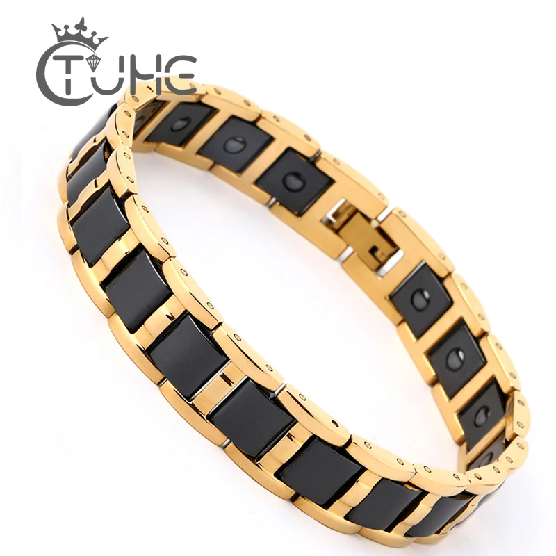 Health-Magnetic-Ceramic-Bracelet-Bangle-For-Women-Hot-Sale-Gold-Black ...