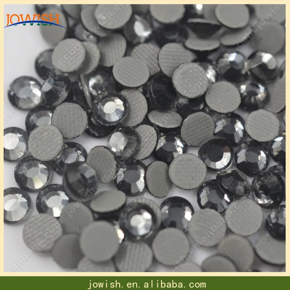 Ss16 lt strasses de strass pretos coreanos com verso liso, reparação ...