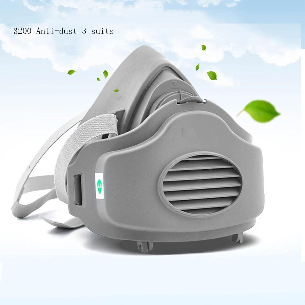 3200 Anti dust Mask Lightweight Respirator Gas Mask Free Match Half ...