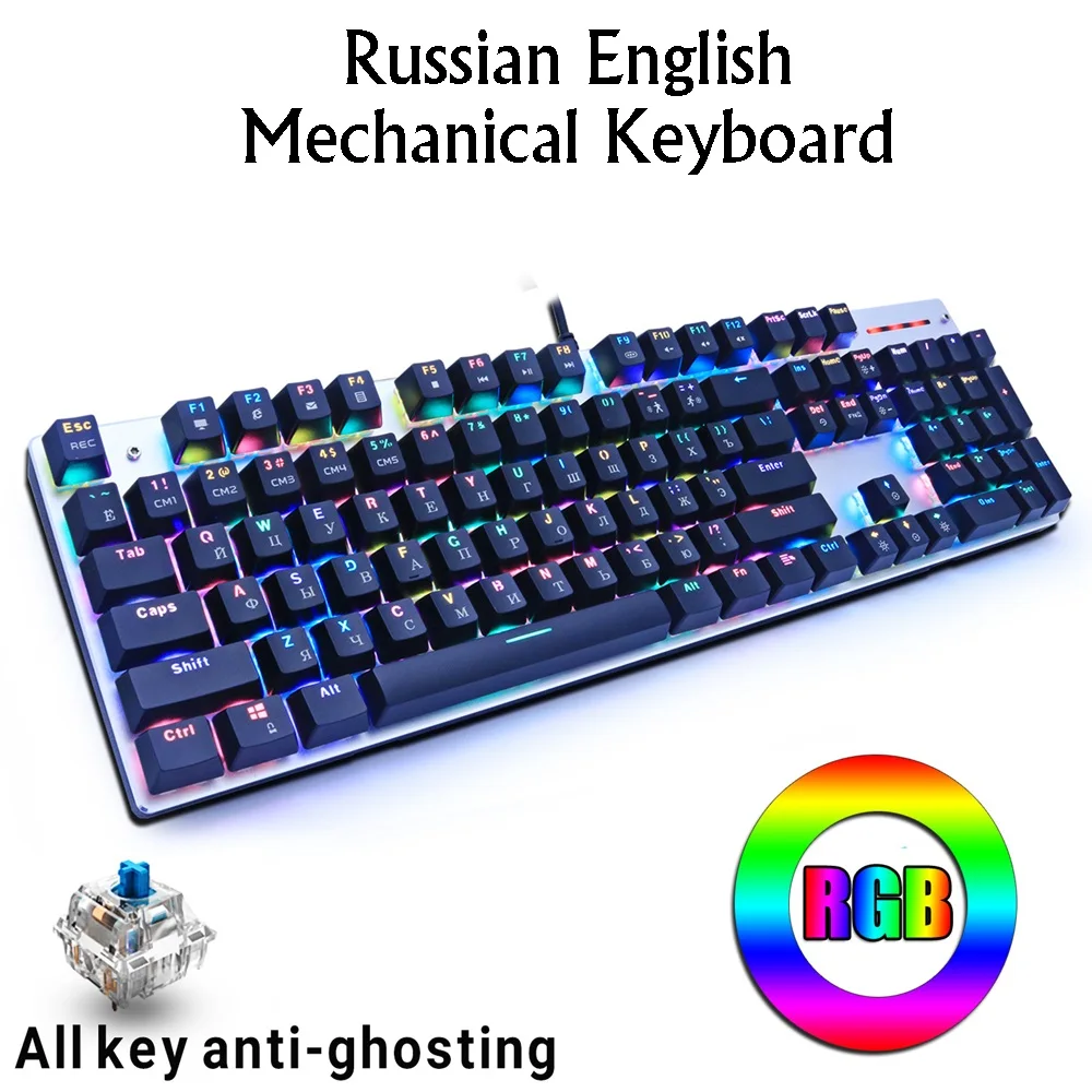 Aliexpress.com : Buy New Metal Panel, Dust proof Russian English 104 ...