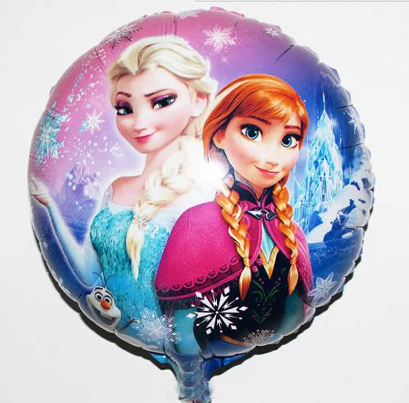 5pc elsa anna round Aluminum foil balloon Helium Cartoon inflatable ...